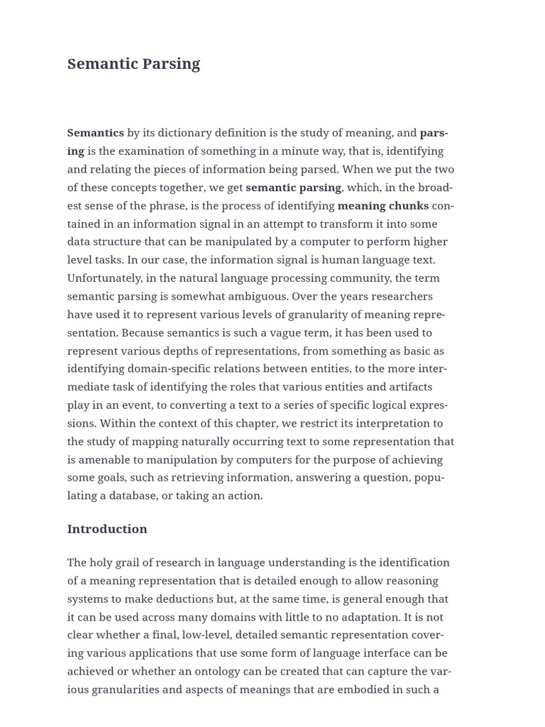 Unit 3 & 4 Semantic Parsing | PDF | Part Of Speech | Semantics