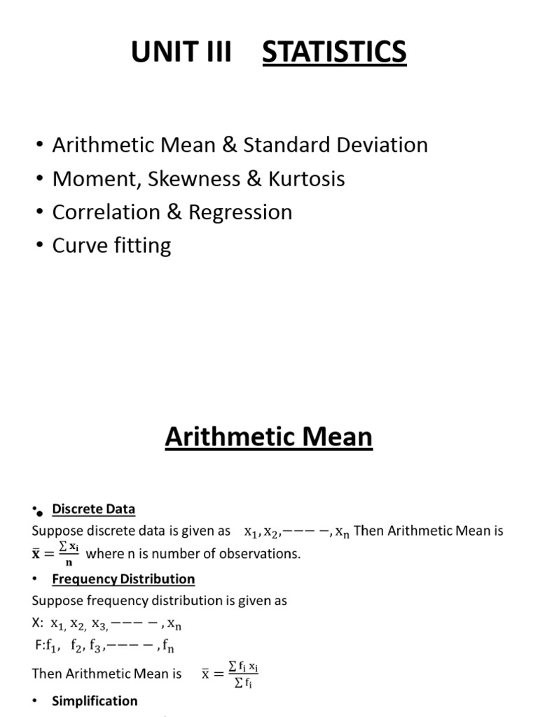 Statistics-Unit 3 (Comp&IT) | PDF | Multivariate Statistics | Applied Mathematics