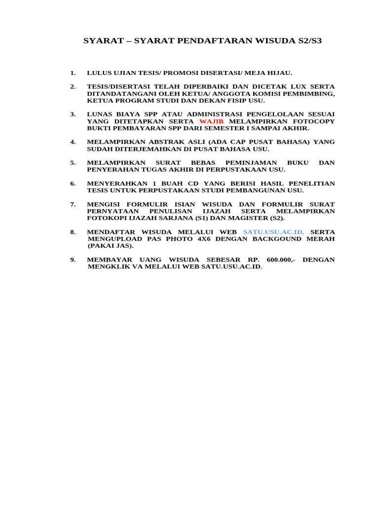 Form-Form Untuk Wisuda Terbaru | PDF