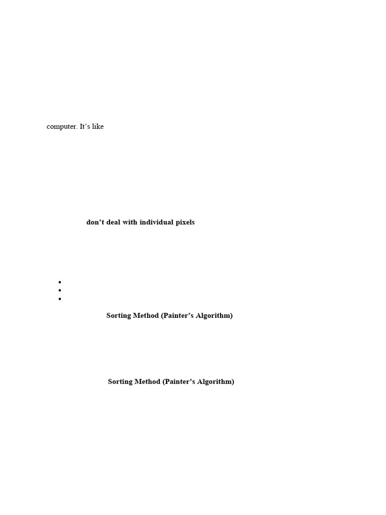 Visible Surface Detection Methods or Hidden Surface Removal | PDF