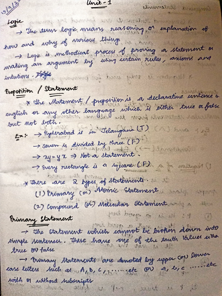 Unit1 DM Notes | PDF