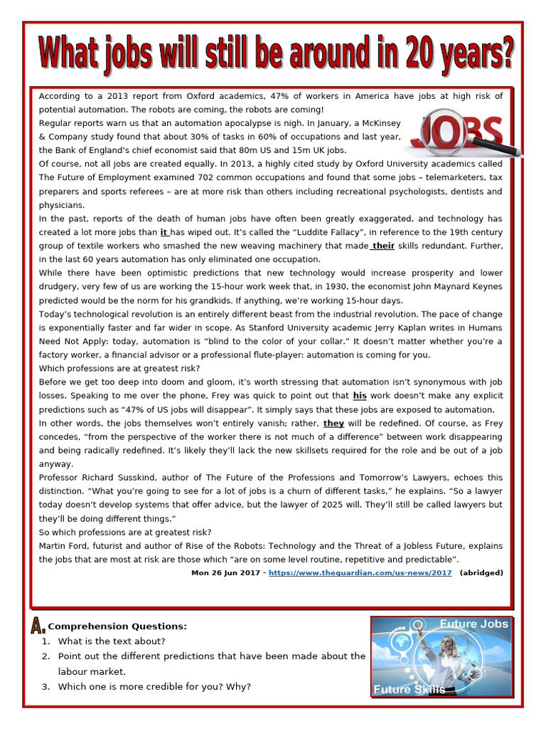 What Jobs Will Still Be Around in 20 Years Picture Description ...