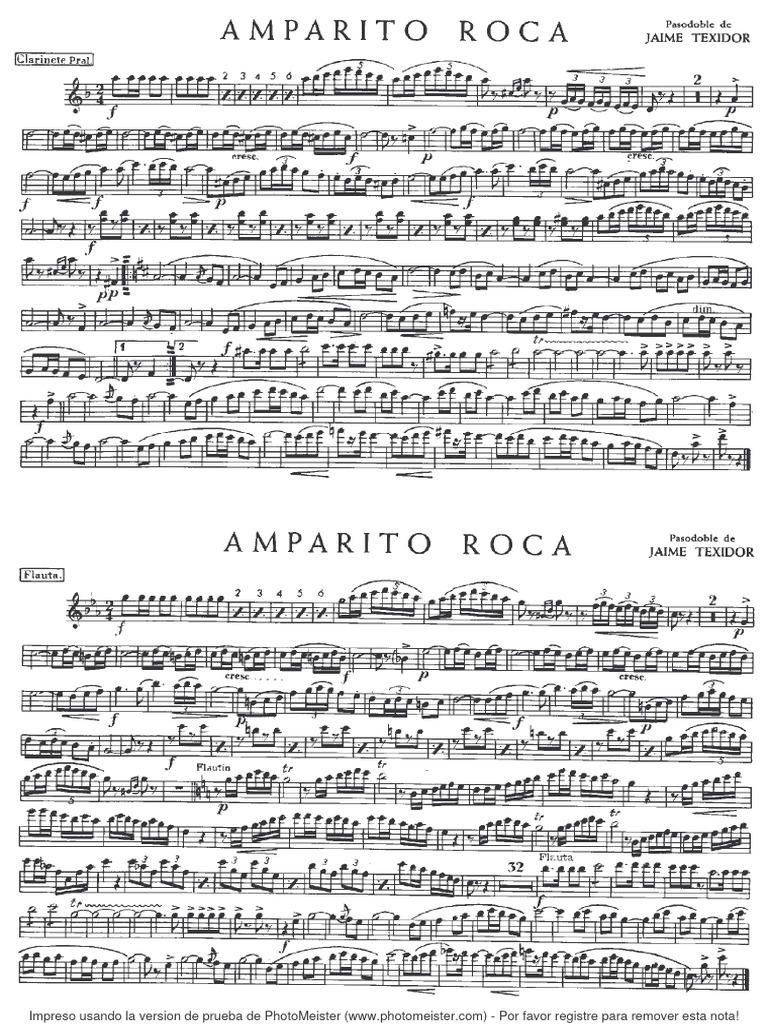 1 Flauta, Clari Pral Amparito Roca | PDF