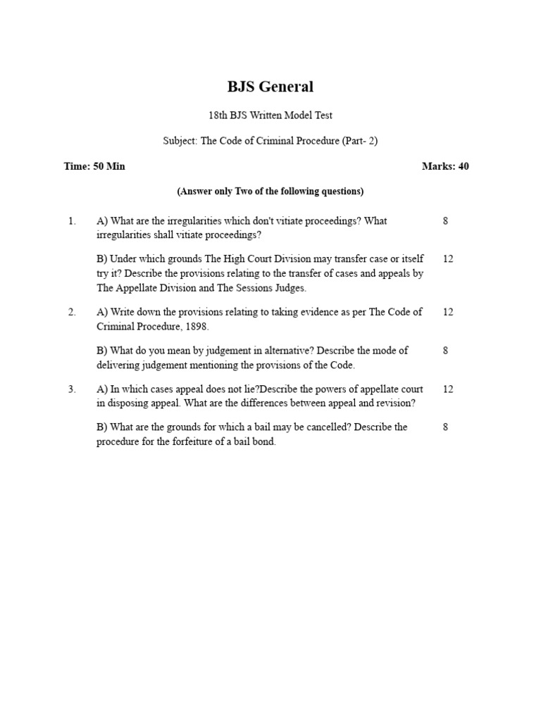 CRPC Exam Part 2 | PDF