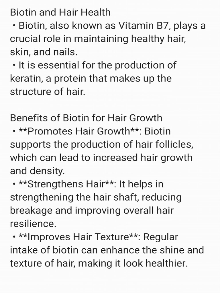 Role of Biotin | PDF