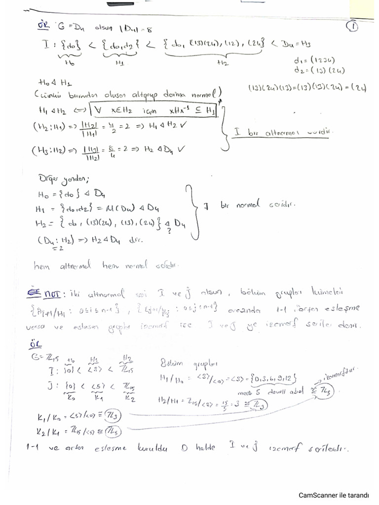 Cebir 2 Vize Notları | PDF