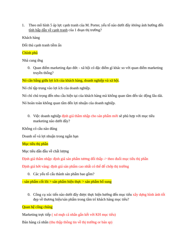 Mkt 50c Bai Ktra | PDF