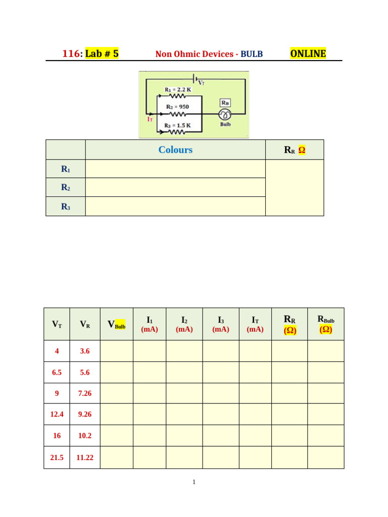 Bulb - Non Ohmic Device ONLINE | PDF
