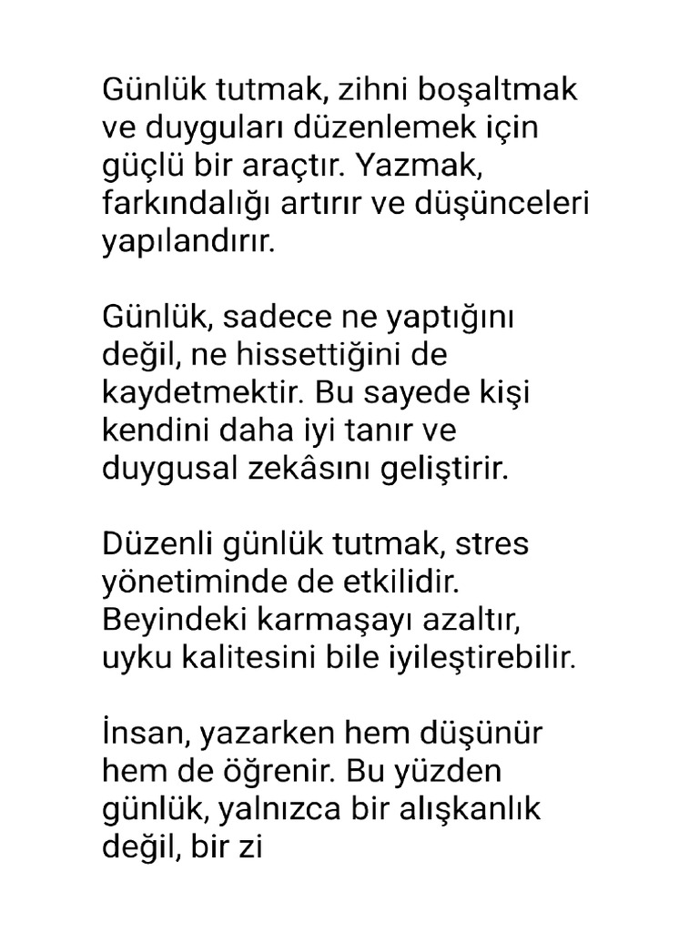 Günlük Tutma | PDF