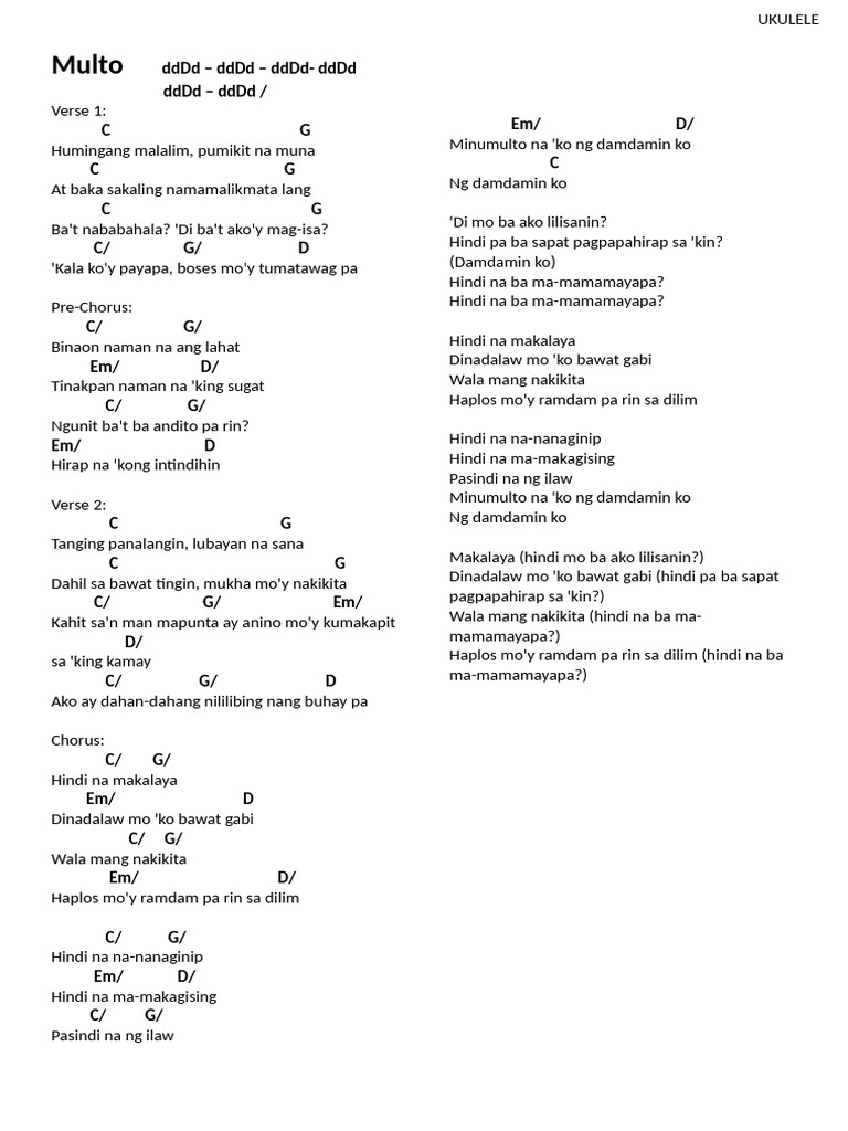 Multo Ukulele | PDF