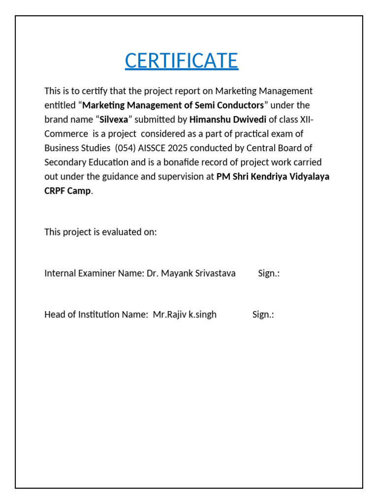 BST Certificate | PDF