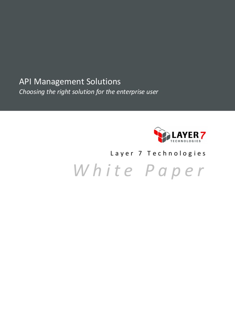 API Management Solutions | PDF | Application Programming Interface ...