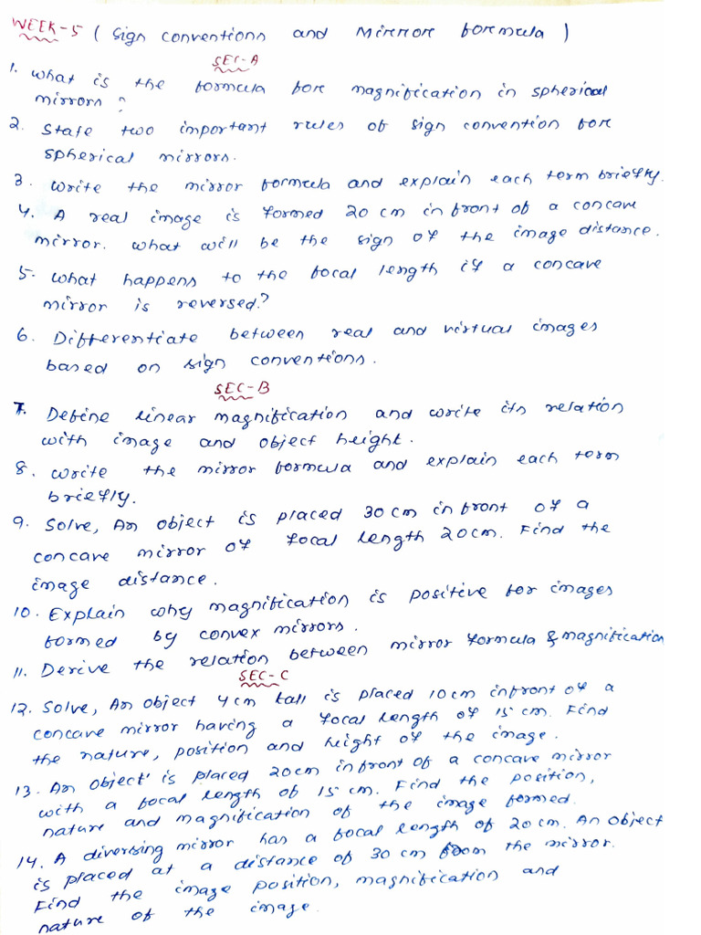 10th Phy Week 5 | PDF