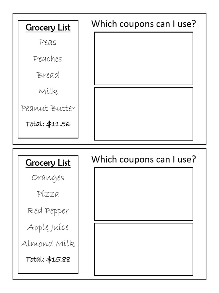 Peas Peaches Bread Milk Peanut Butter: Which Coupons Can I Use? | PDF ...