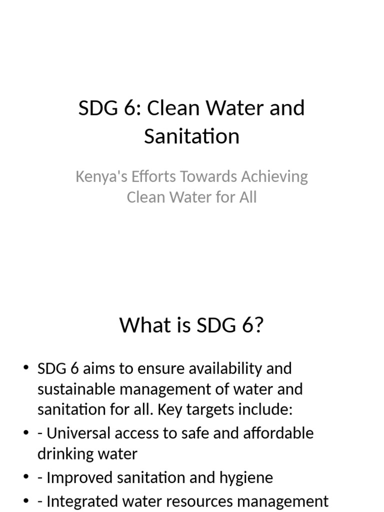 SDG6 Clean Water and Sanitation | PDF