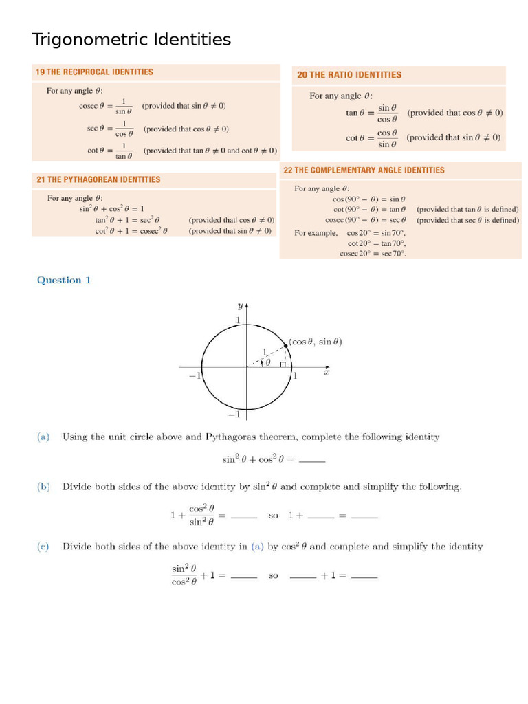 Trigonometric Identities | PDF