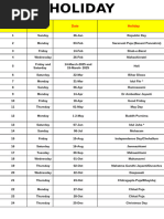 2025 India Public Holidays List | PDF
