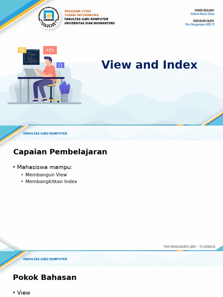 Panduan View dan Index di SQL | PDF