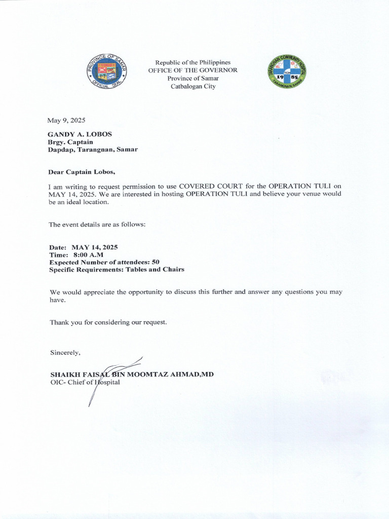 Dapdap Letter Request | PDF