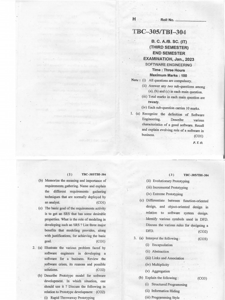 tbc305 Endsem 2023 Jan | PDF