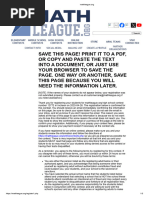 Matific Math League 2022 Student Guide | PDF