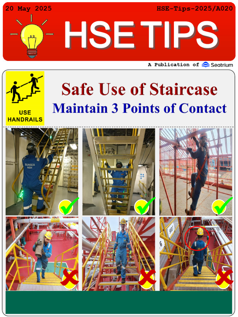 HSE Tips: 3 Points of Contact | PDF