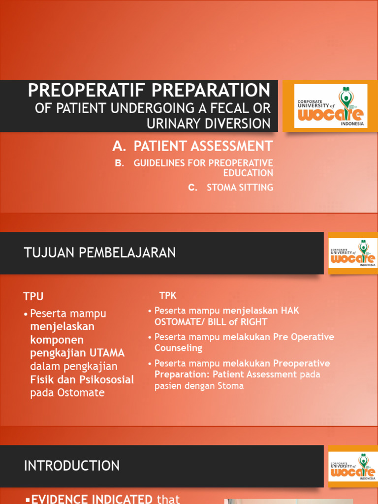 ASKEP Pasien Pre Operatif Pada Pasien STOMA | PDF | Surgery | Patient