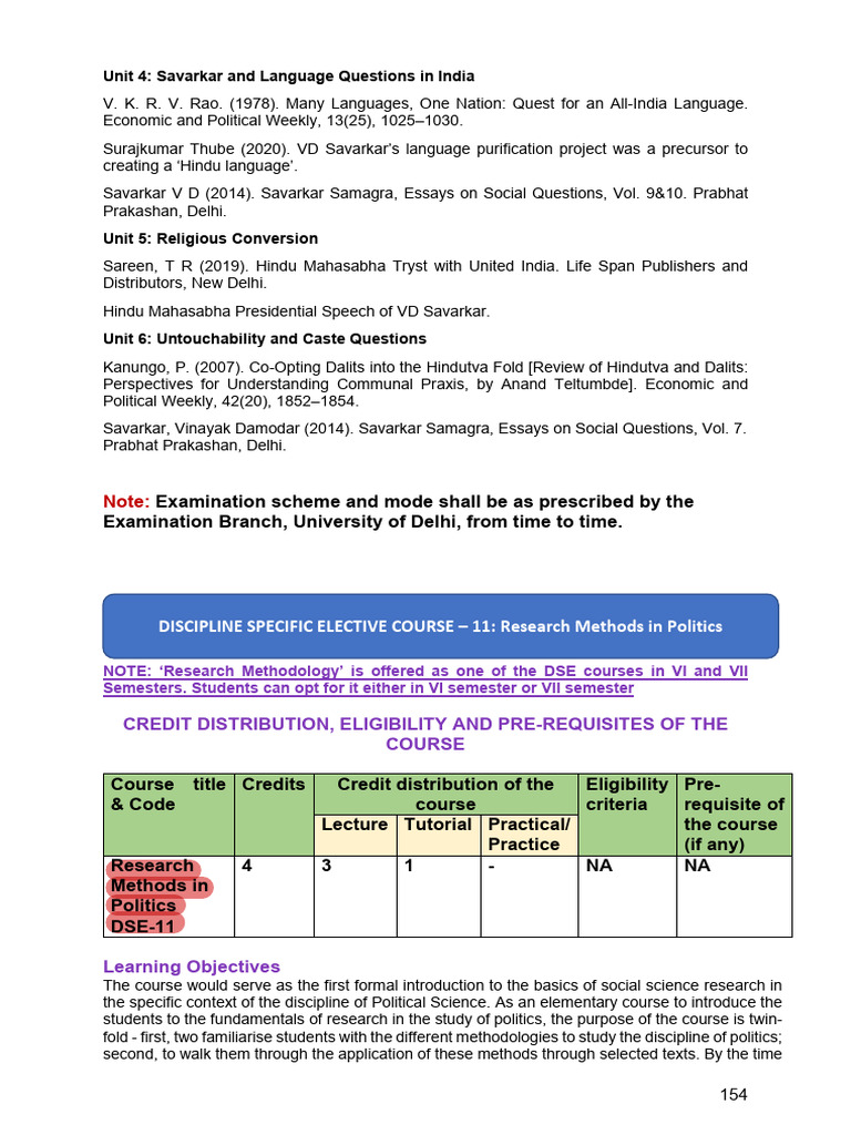 Political Science Research Methods Syllabus | PDF | Methodology ...