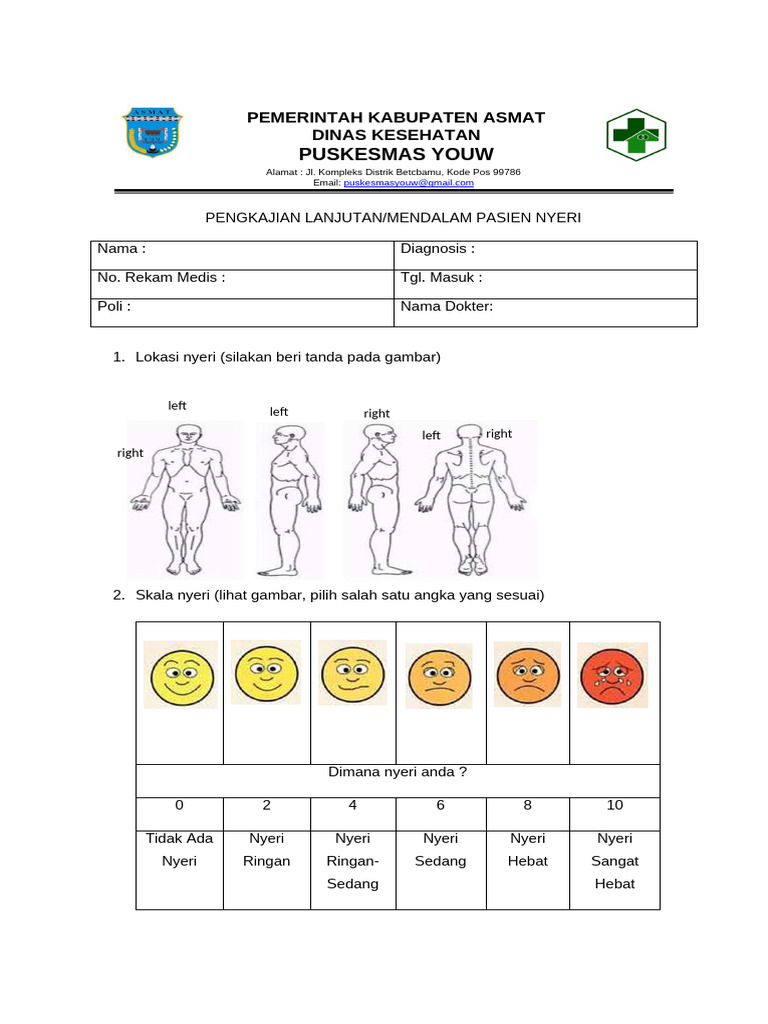 Pengkajian Nyeri Pasien di Puskesmas Youw | PDF