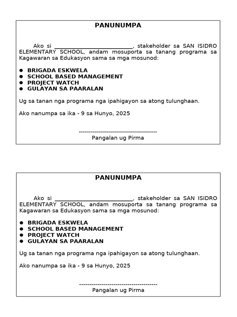 Brigada Panunumpa | PDF