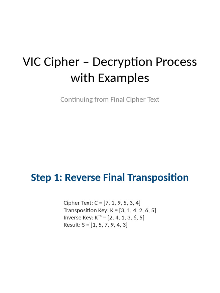 VIC - Cipher - Styled - Presentation For Description | PDF