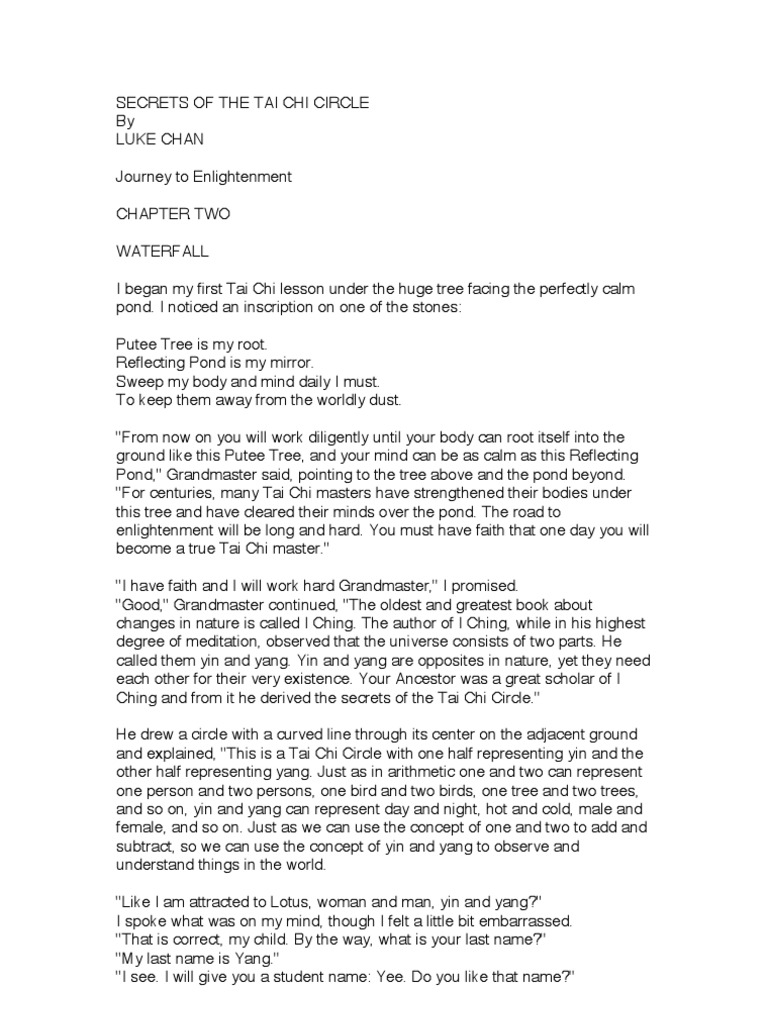 Tai Chi Story | PDF | Tai Chi | Qi