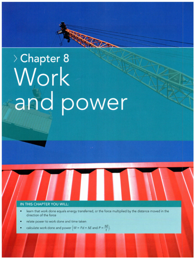 Work and Power Textbook | PDF