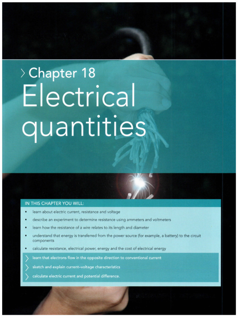 Electrical Quantities Textbook | PDF