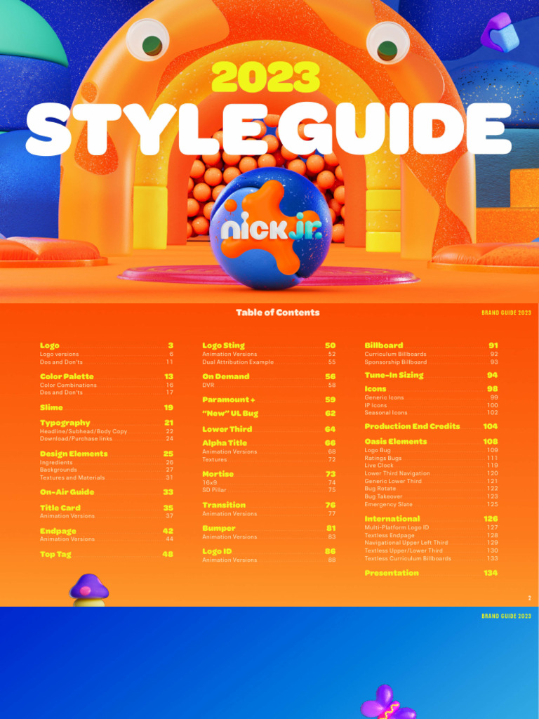 A Nick Jr Rebrand 2023 Master Style Guide 120623 Final Compressed Pdf Graphic Design