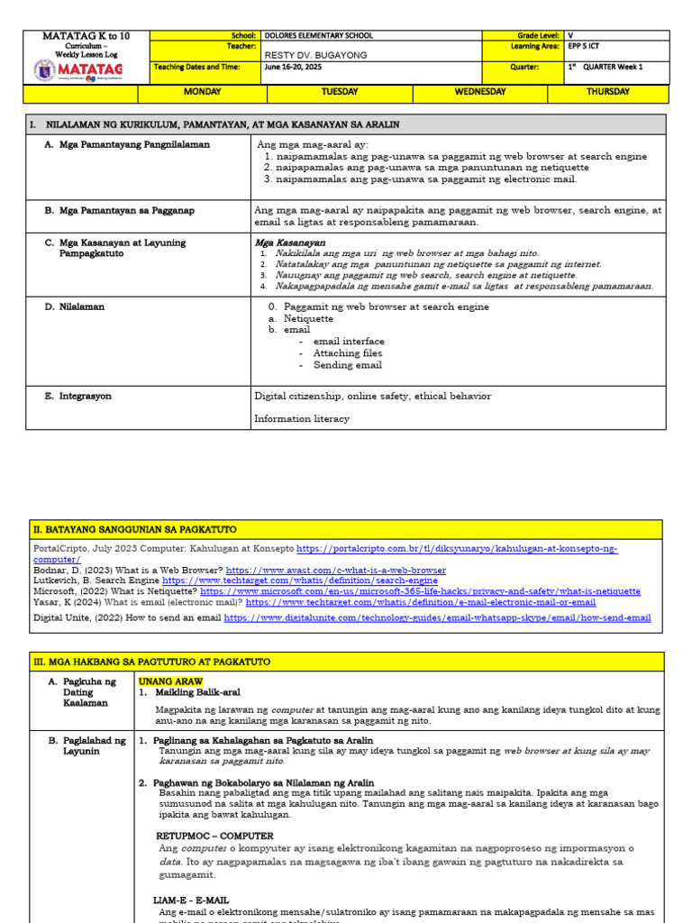Epp Ict 5 W1 | PDF