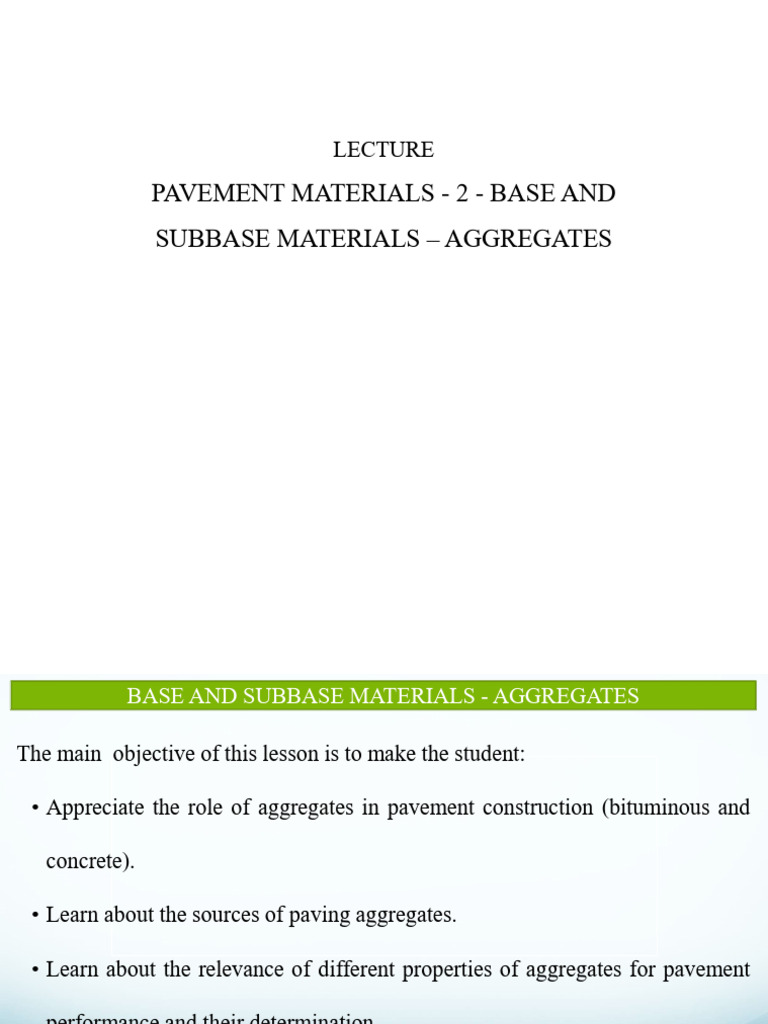 5b. Base and Subbase Materials | PDF | Construction Aggregate | Concrete