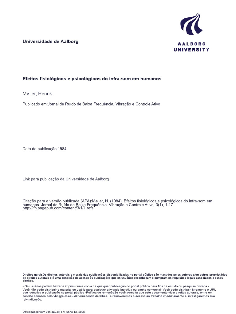 Efeitos Fisiológicos e Psicológicos Do Infrassom em Humanos | PDF | Som ...