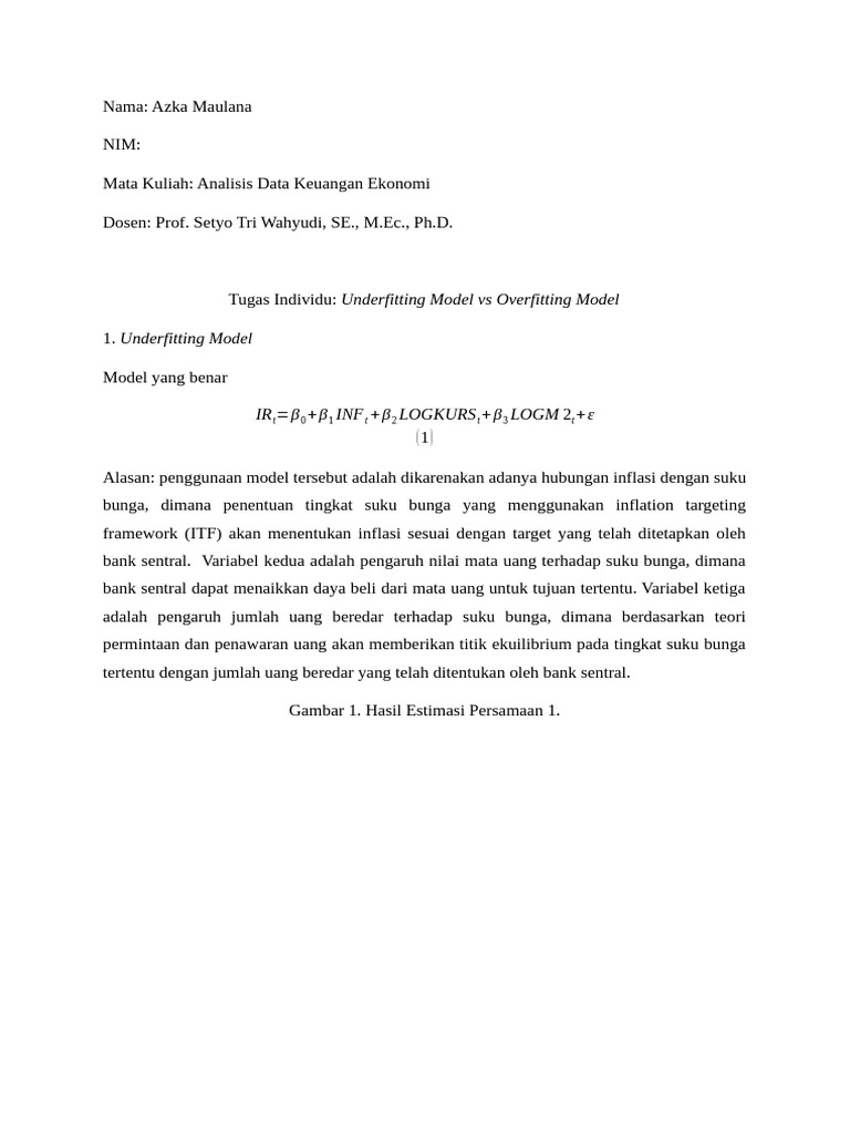 Model Underfitting dan Overfitting | PDF