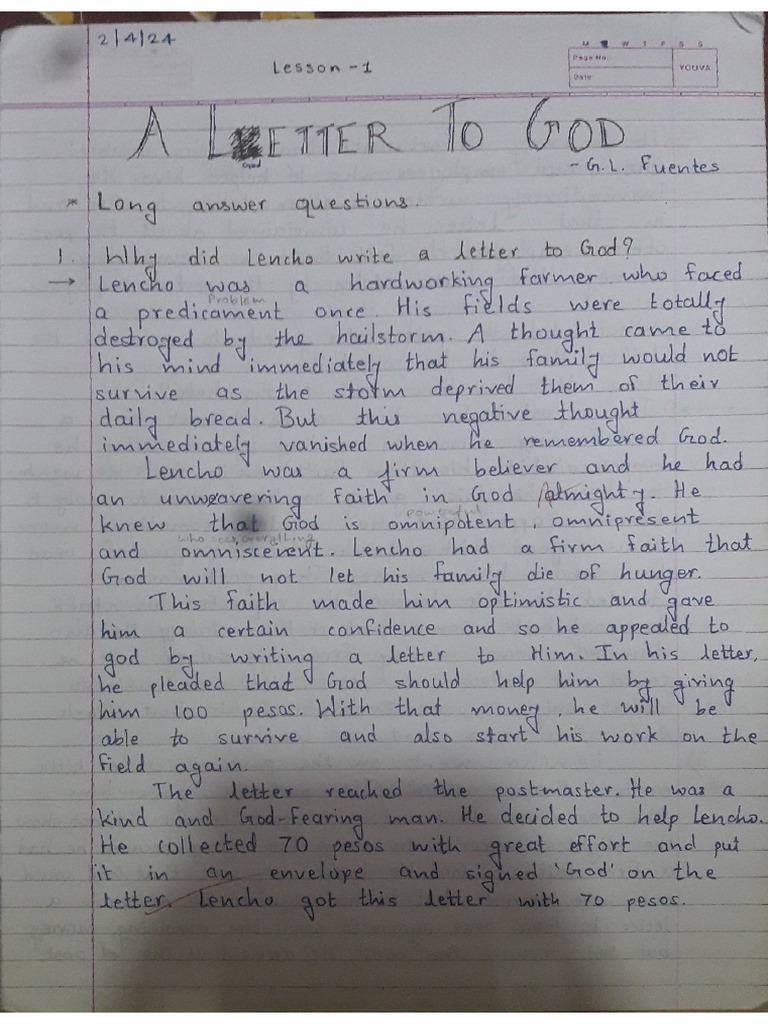 A Letter To God | PDF