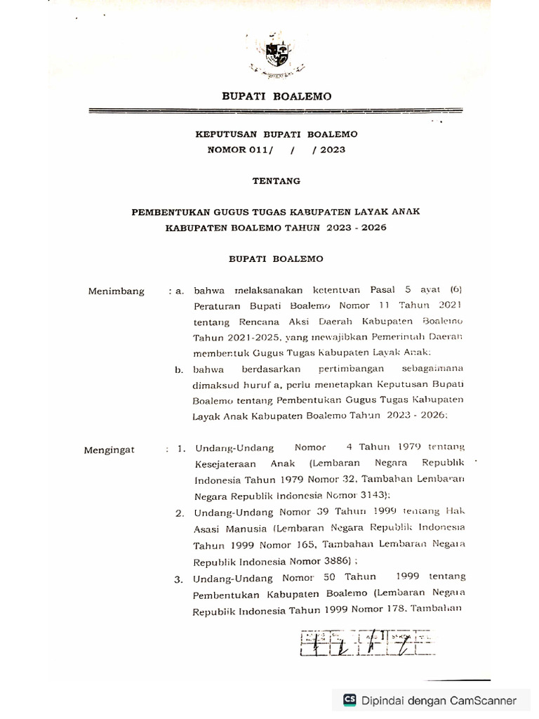 SK Gugus Tugas Kla | PDF