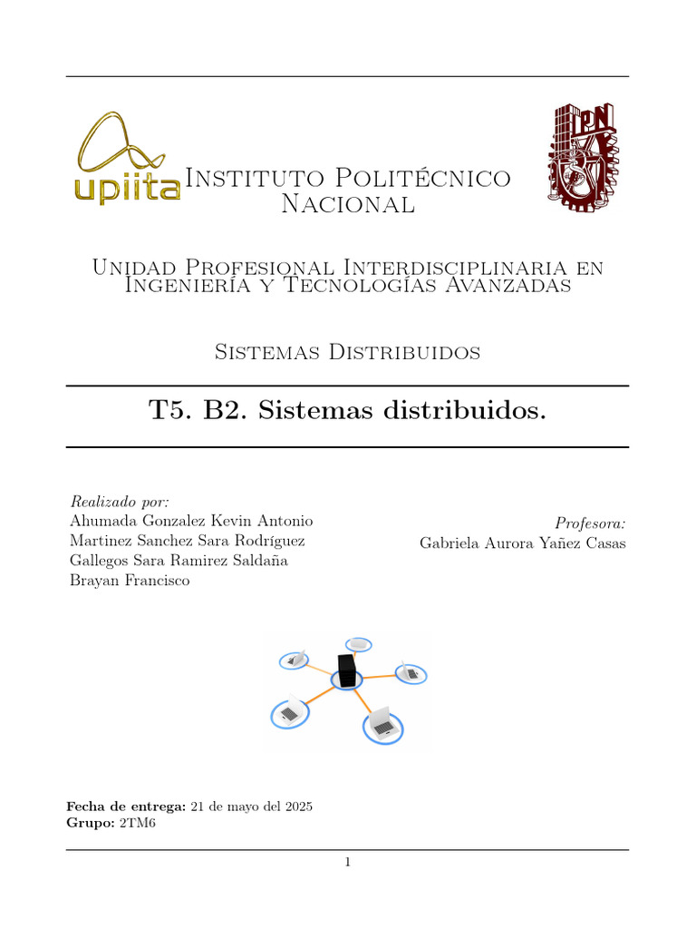 T5 B2 Sistemas Distribuidos | PDF | Computación distribuída | Ciencias de la Computación
