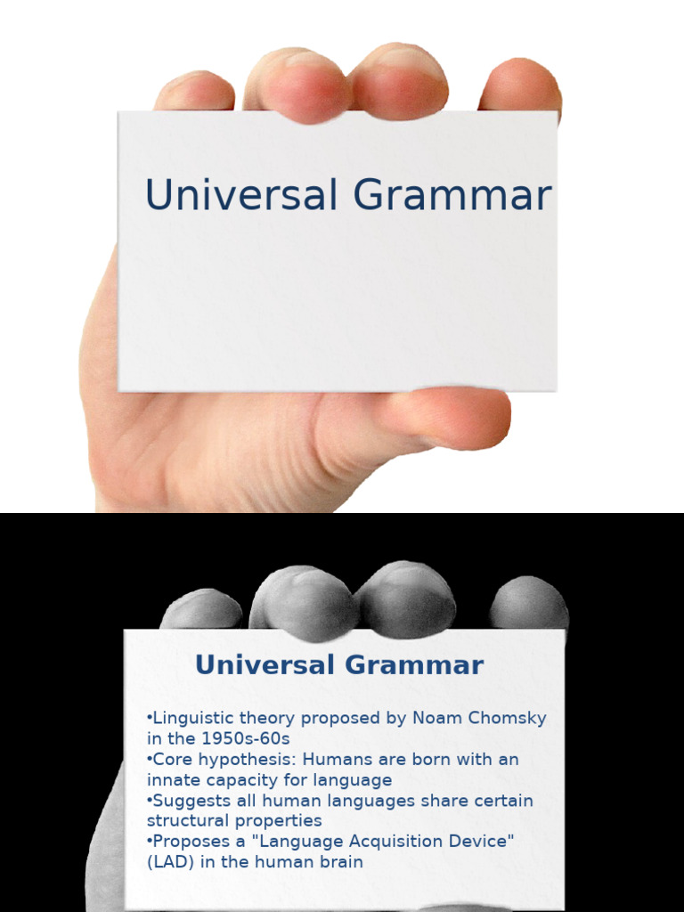 Chomsky's Universal Grammar Theory | PDF | Language Acquisition ...