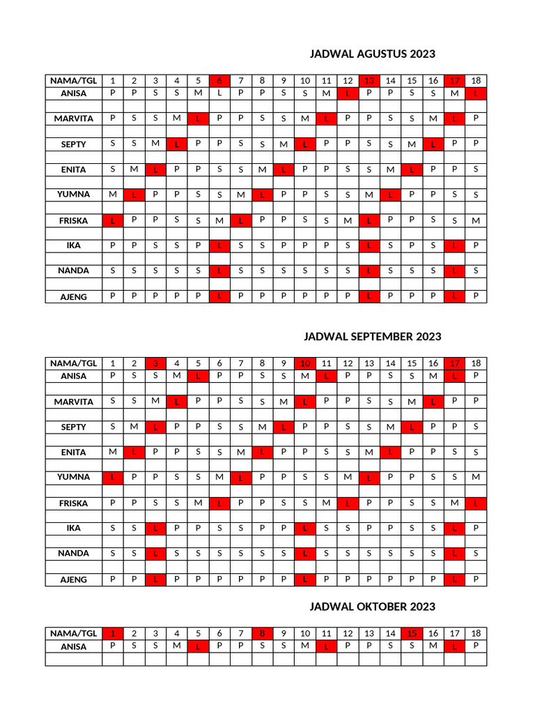 Jadwal Adik SMK Cimed | PDF