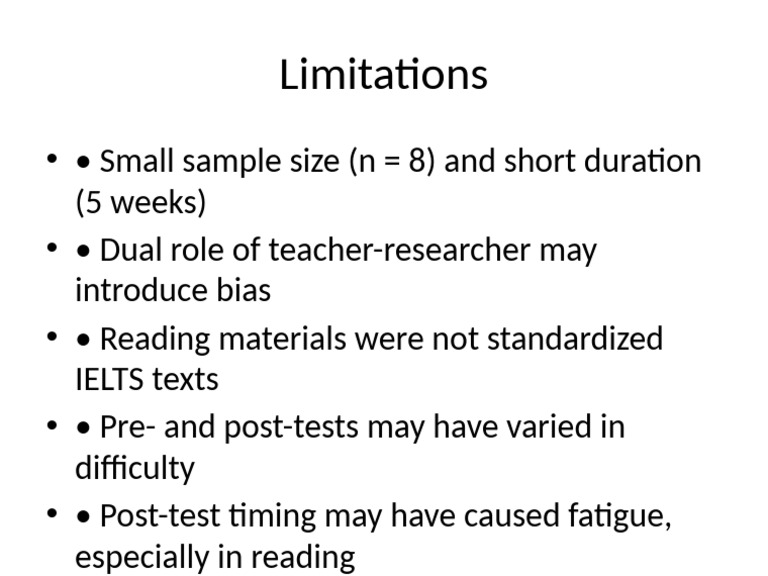Slide 13 Limitations | PDF