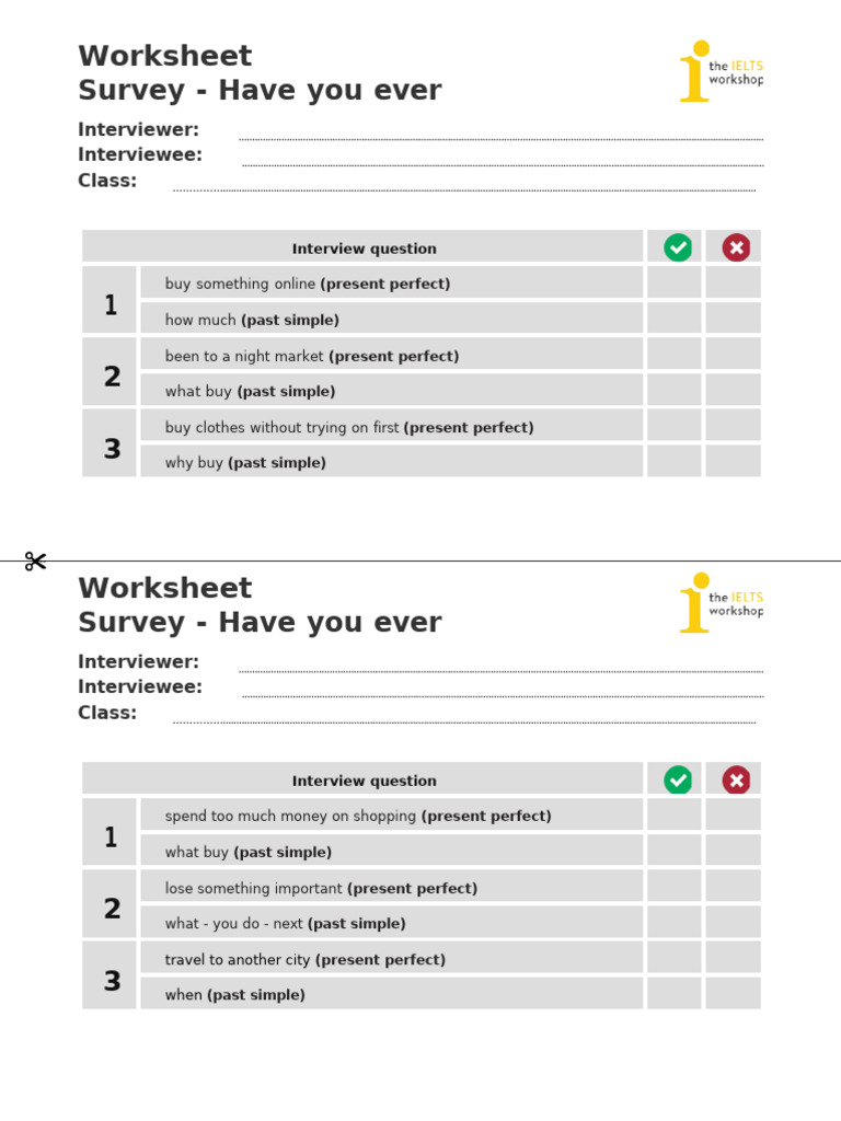 Have You Ever - Worksheet | PDF