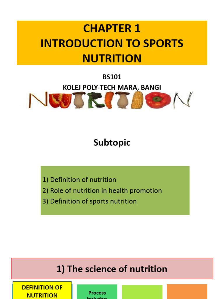 Chapter 1 - Science of Nutrition | PDF | Small Intestine | Nutrition