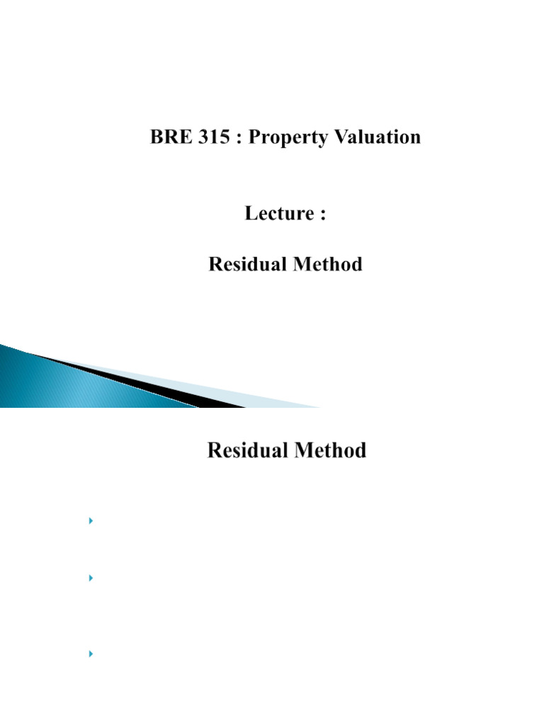 L Residual Method 2019 PDF | PDF | Interest | Real Estate Appraisal