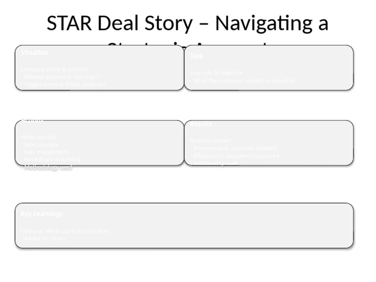 STAR Deal Story Template | PDF