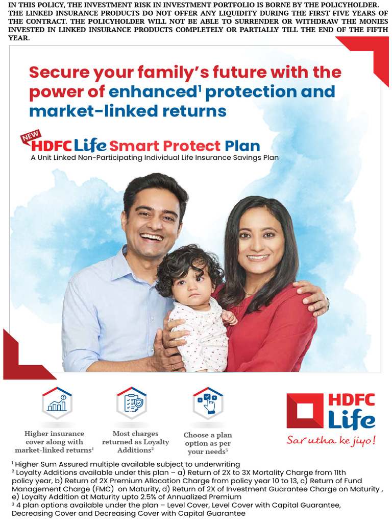 HDFC Life Smart Protect Plan Brochure | PDF | Insurance | Present Value